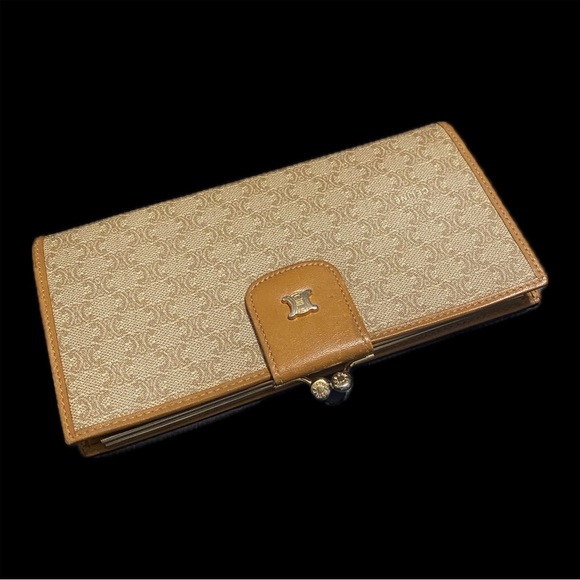 Celine | Bags | Authentic Vintage Celine Monogram Coin Purse Long ...